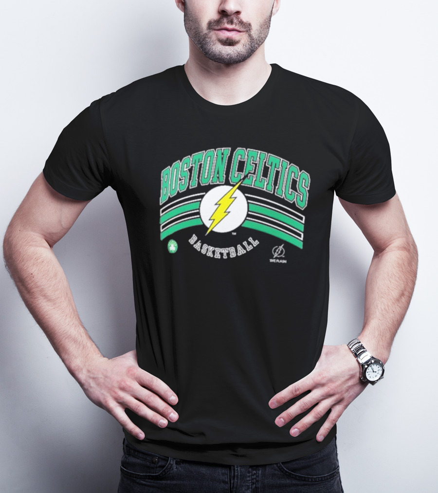 Boston Celtics The Flash Basketball Lightning T-Shirt