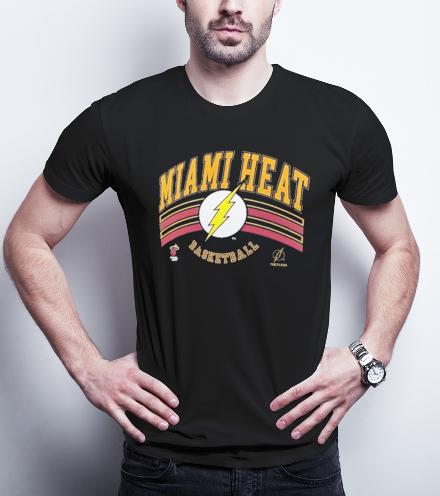 Miami Heat Basketball The Flash Fanatics Branded DC T-Shirt