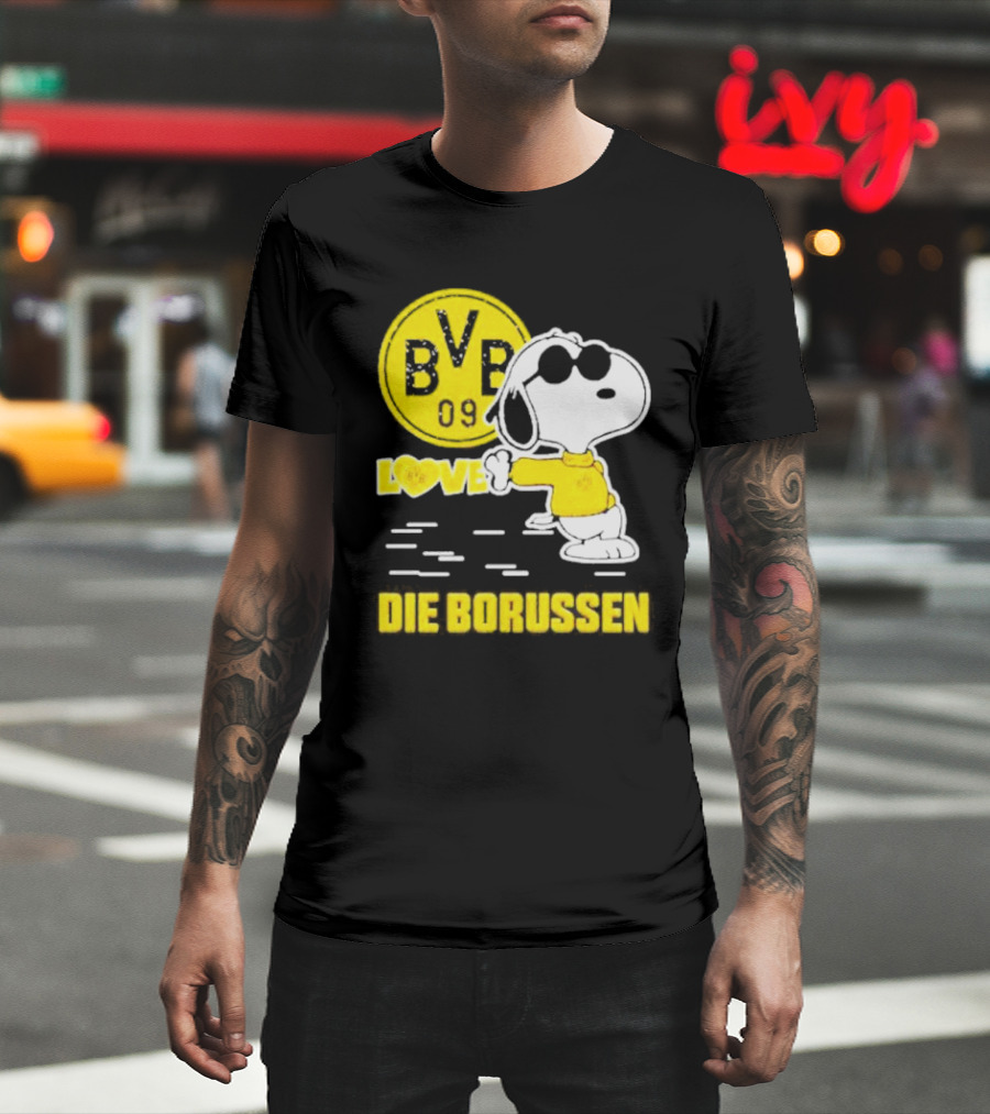 Snoopy Love BVB 09 Die Borussen Football Soccer T-Shirt