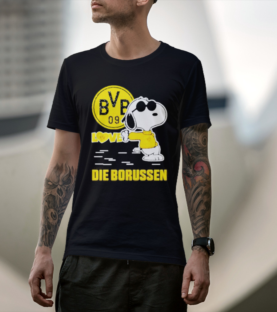 Snoopy Love BVB 09 Die Borussen Football Soccer T-Shirt