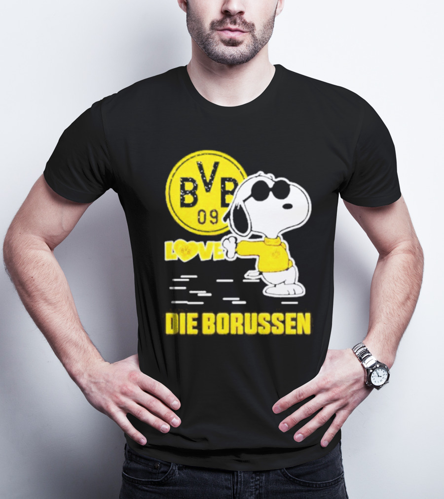 Snoopy Love BVB 09 Die Borussen Football Soccer T-Shirt