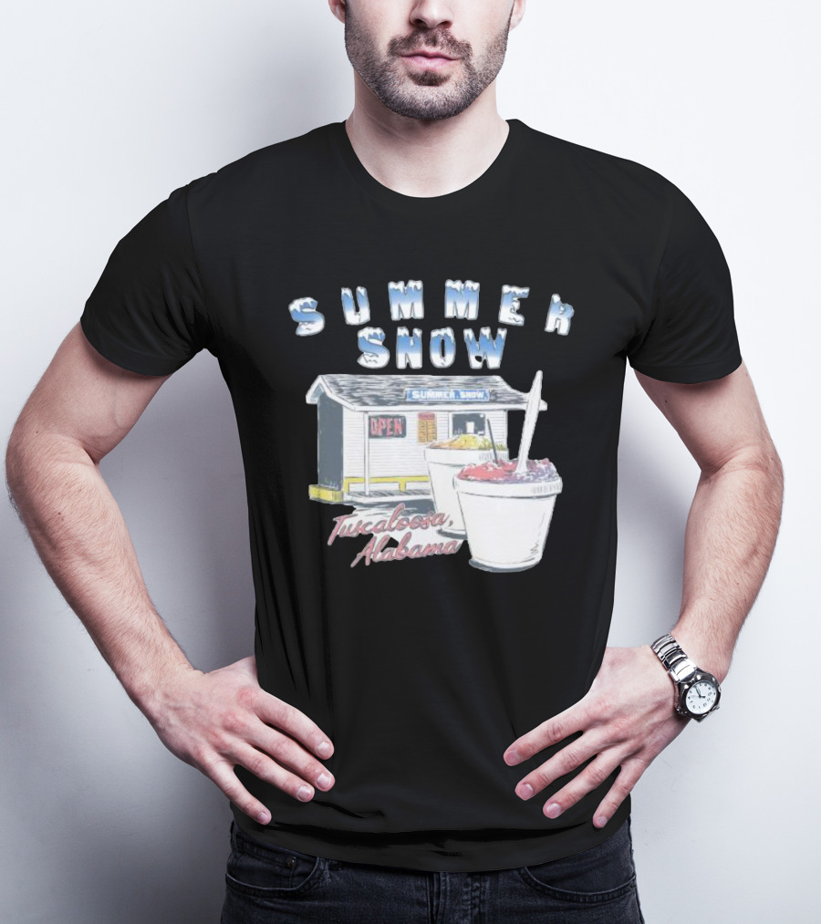 Summer Snow Tuscaloosa Alabama Open Shaved Ice Cups T-Shirt