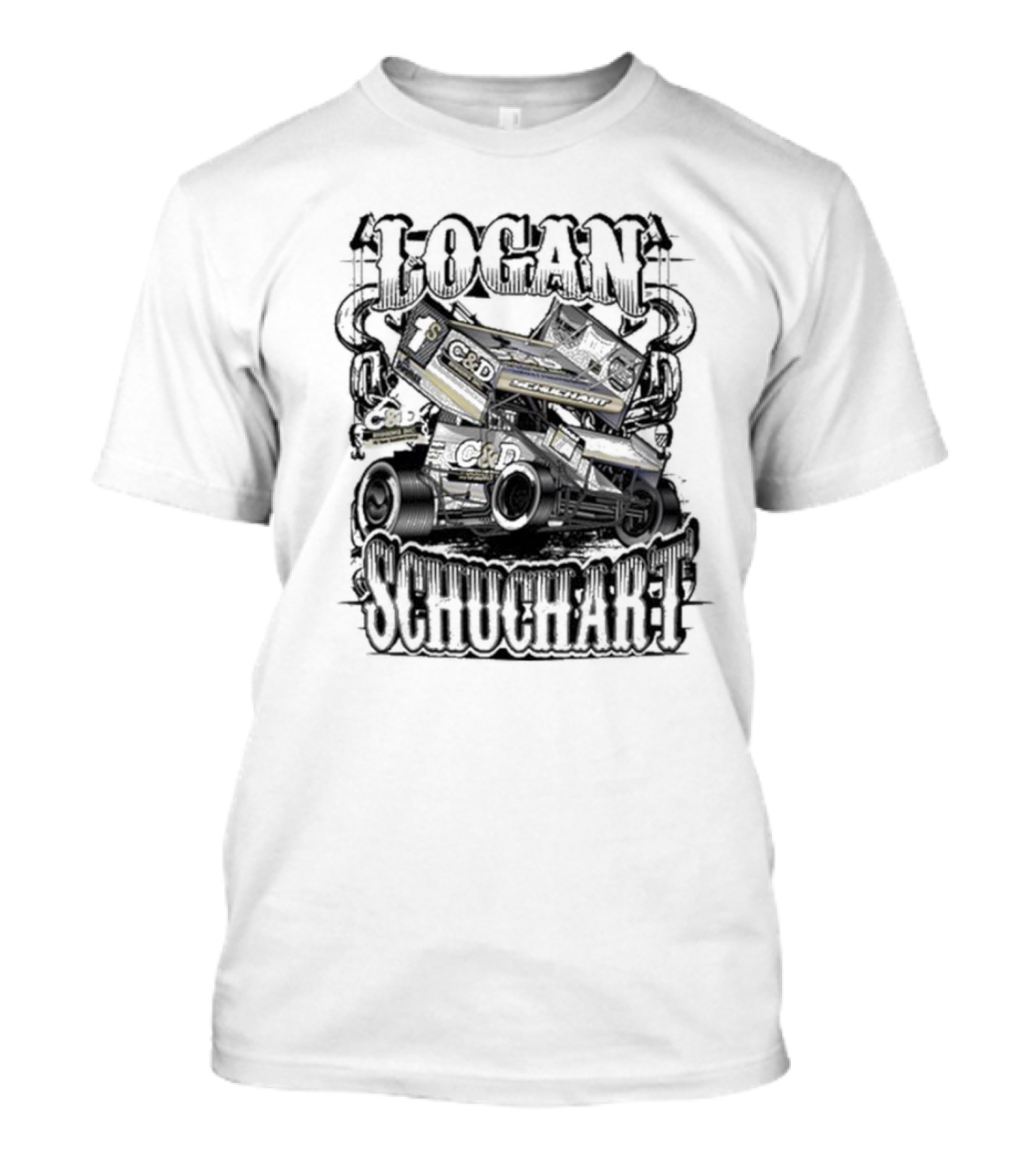 Logan Schuchart C&D Rigging Sprint Car Racing 1S Action T-Shirt
