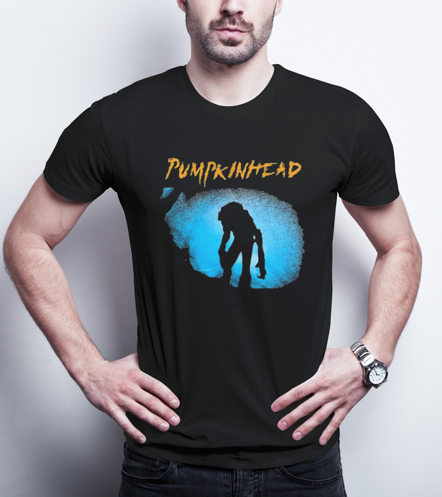 Pumpkinhead Horror Icon Silhouette Blue Glow T-Shirt
