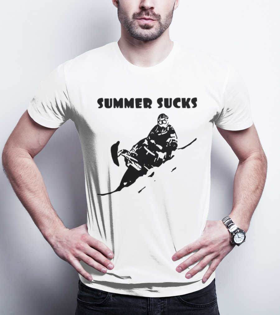 Snowmobile Rider Declares Summer Sucks T-Shirt