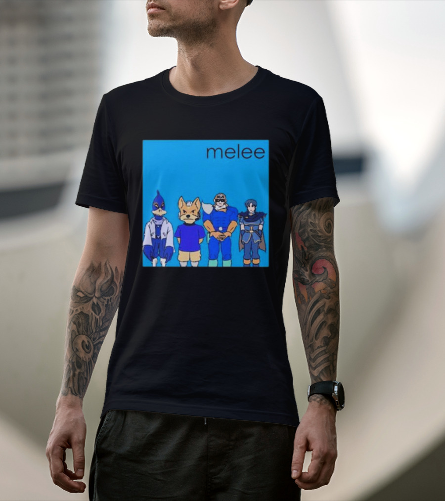 Start GG Shop Melee Blue Album Video Game Characters T-Shirt