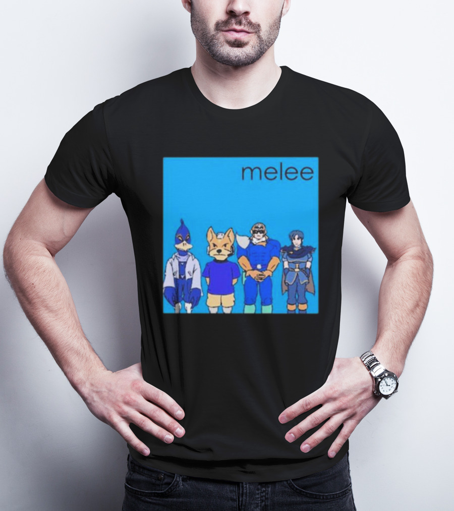 Start GG Shop Melee Blue Album Video Game Characters T-Shirt