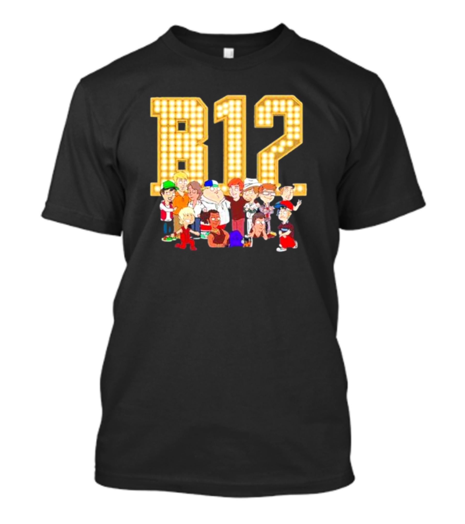 B12 Boys 12 Comic Con Animated Characters Ensemble T-Shirt