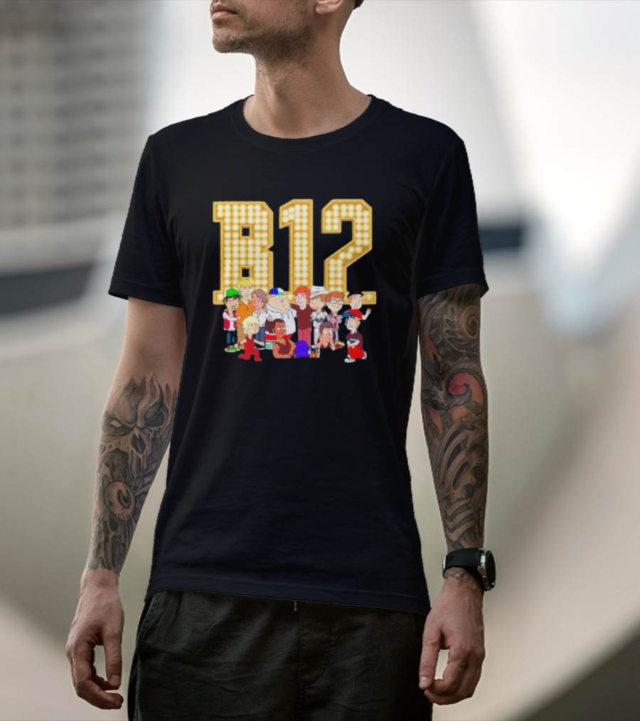 B12 Boys 12 Comic Con Animated Characters Ensemble T-Shirt