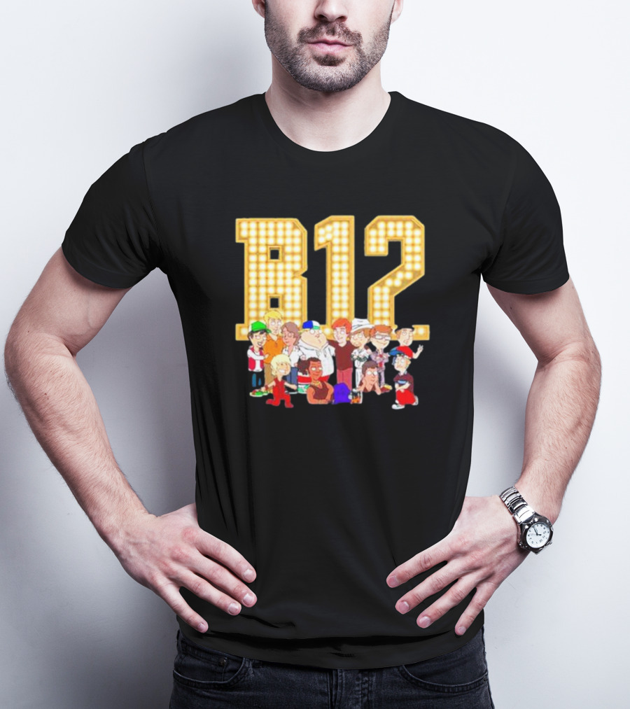 B12 Boys 12 Comic Con Animated Characters Ensemble T-Shirt