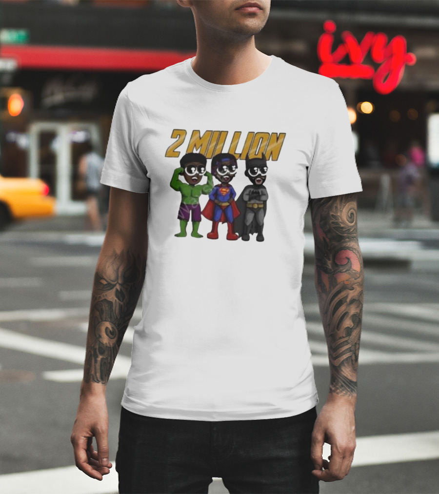 Daydrian Harding 2 Million Subscribers Superhero T-Shirt