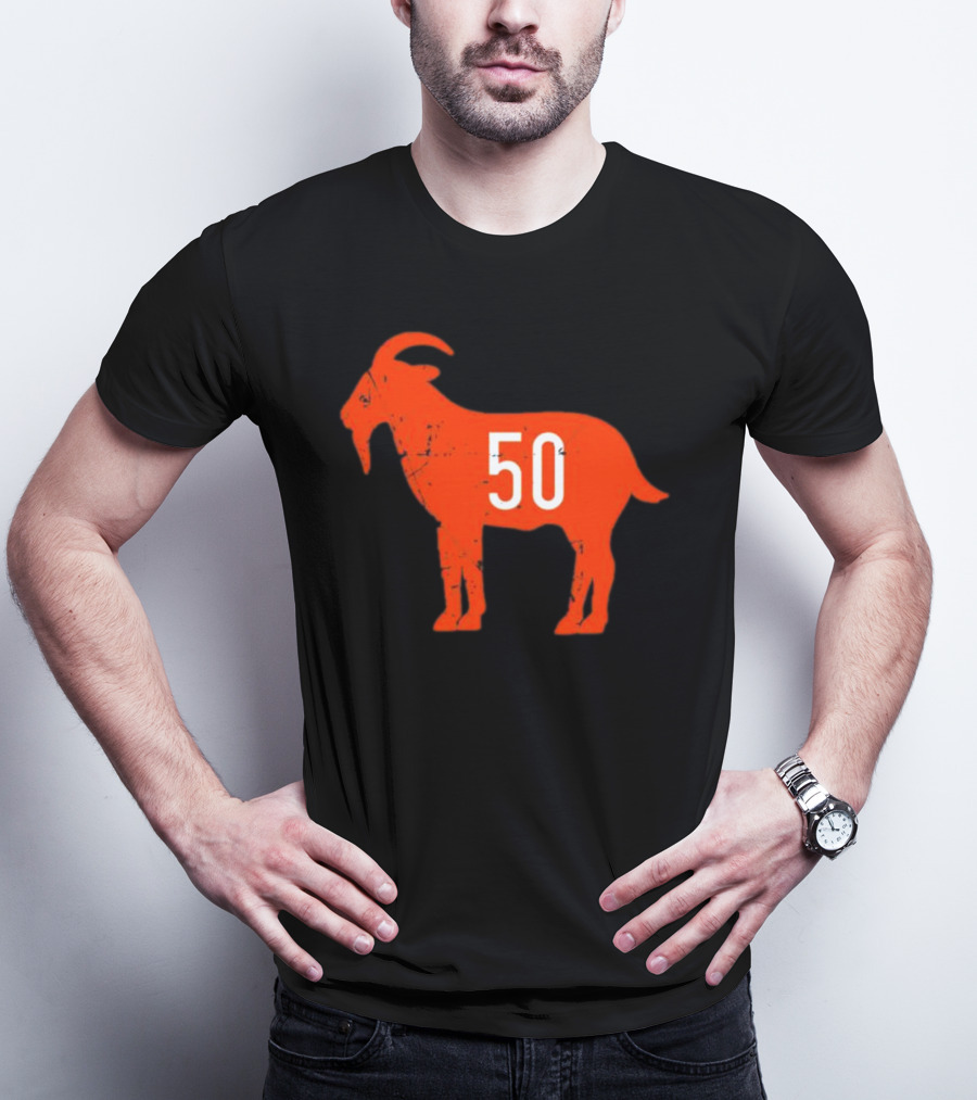 Mike Singletary Goat 50 Chicago Football Fan Iconic Number Legend T-Shirt