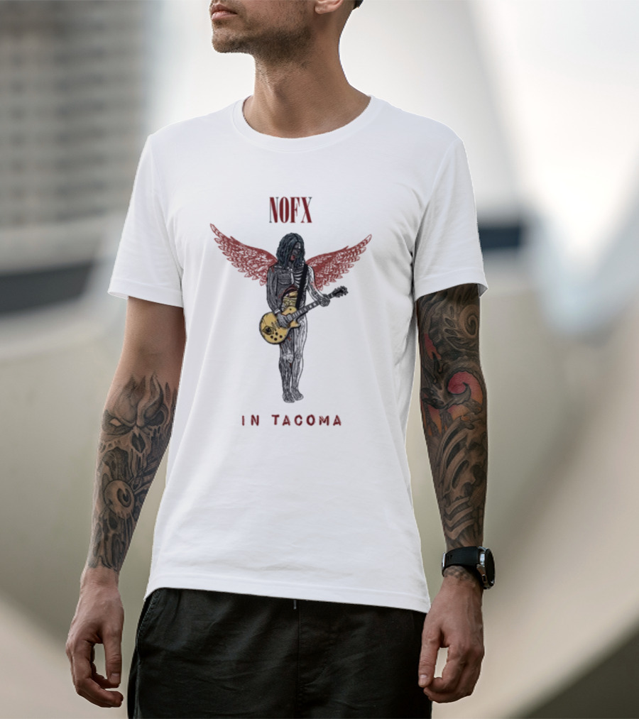 NOFX In Tacoma Angel Winged Guitarist T-Shirt