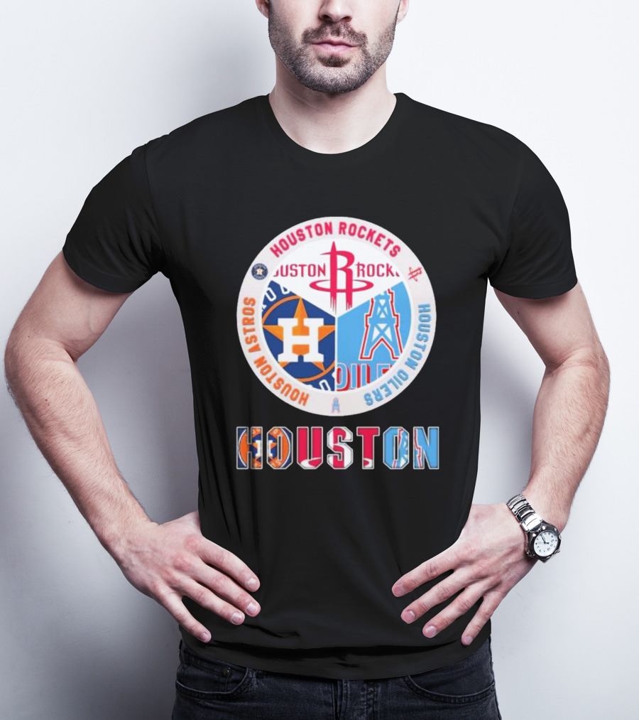 Houston Rockets Astros Oilers Sports Teams T-Shirt