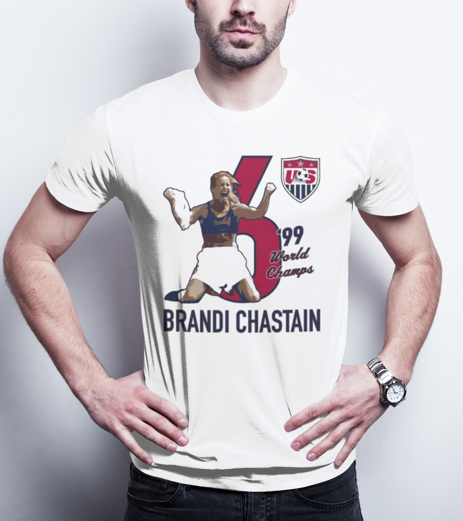 USWNT Brandi Chastain 6 99 World Champs T-Shirt