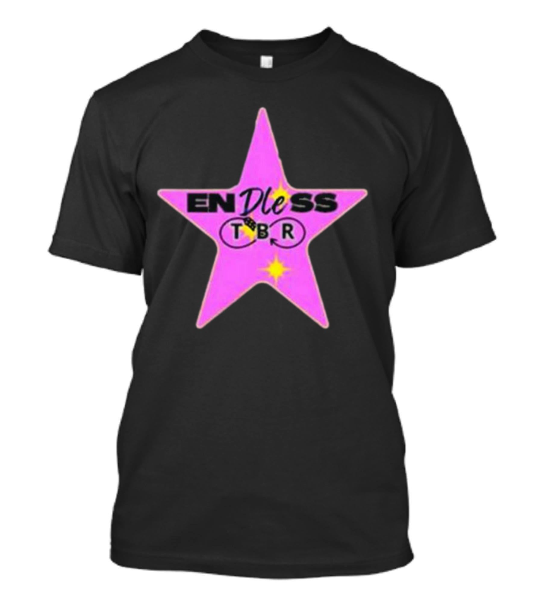 Endless TBR Star Pink Emblem With Books And Dice T-Shirt
