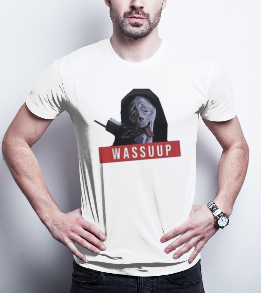 Wassup Ghostface Parody New Skeleton T-Shirt