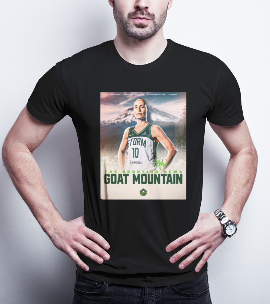 Sue Bird The Sporting News GOAT Mountain Storm 10 T-Shirt