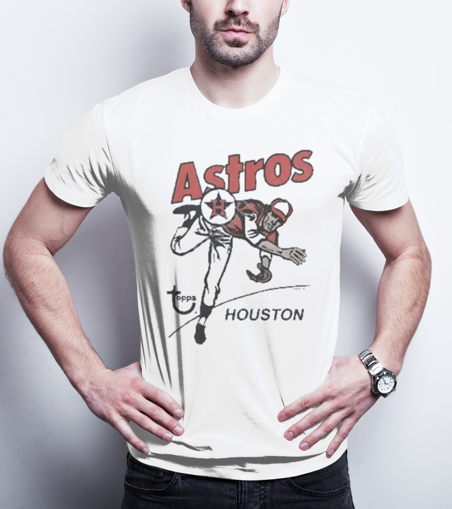 Houston Astros Topps Homage Gold Tri-Blend Vintage Pitcher T-Shirt
