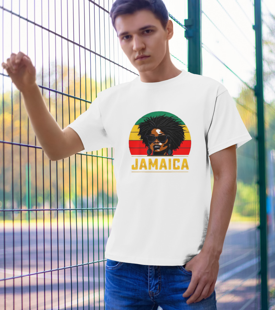 Jamaican Patriotic Women Jamaica Vintage T-Shirt