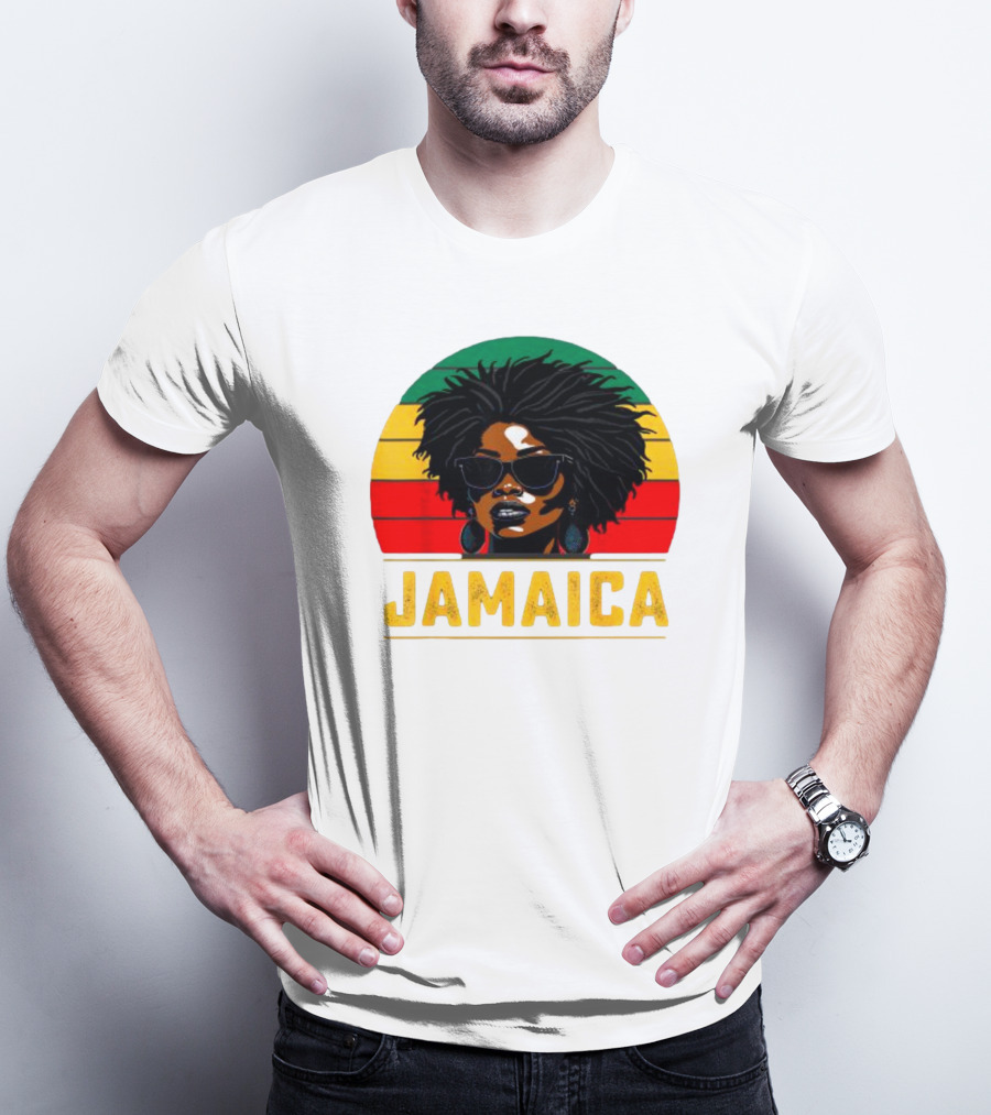 Jamaican Patriotic Women Jamaica Vintage T-Shirt