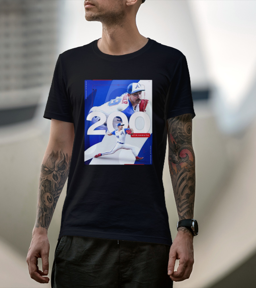 Spencer Strider 200 Strikeouts Season Braves Pitcher Milestone T-Shirt