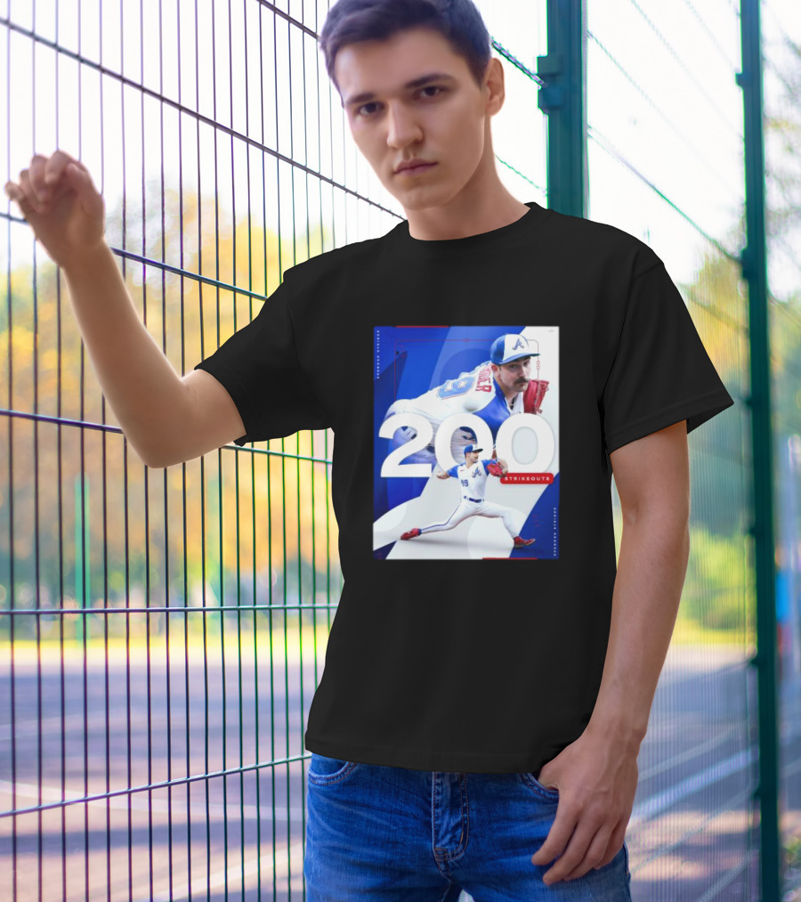 Spencer Strider 200 Strikeouts Season Braves Pitcher Milestone T-Shirt
