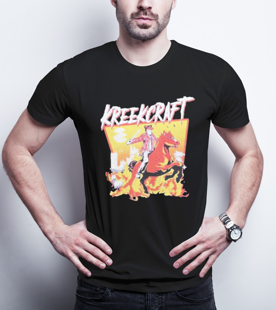 KreekCraft Fiery Horseback Adventure T-Shirt