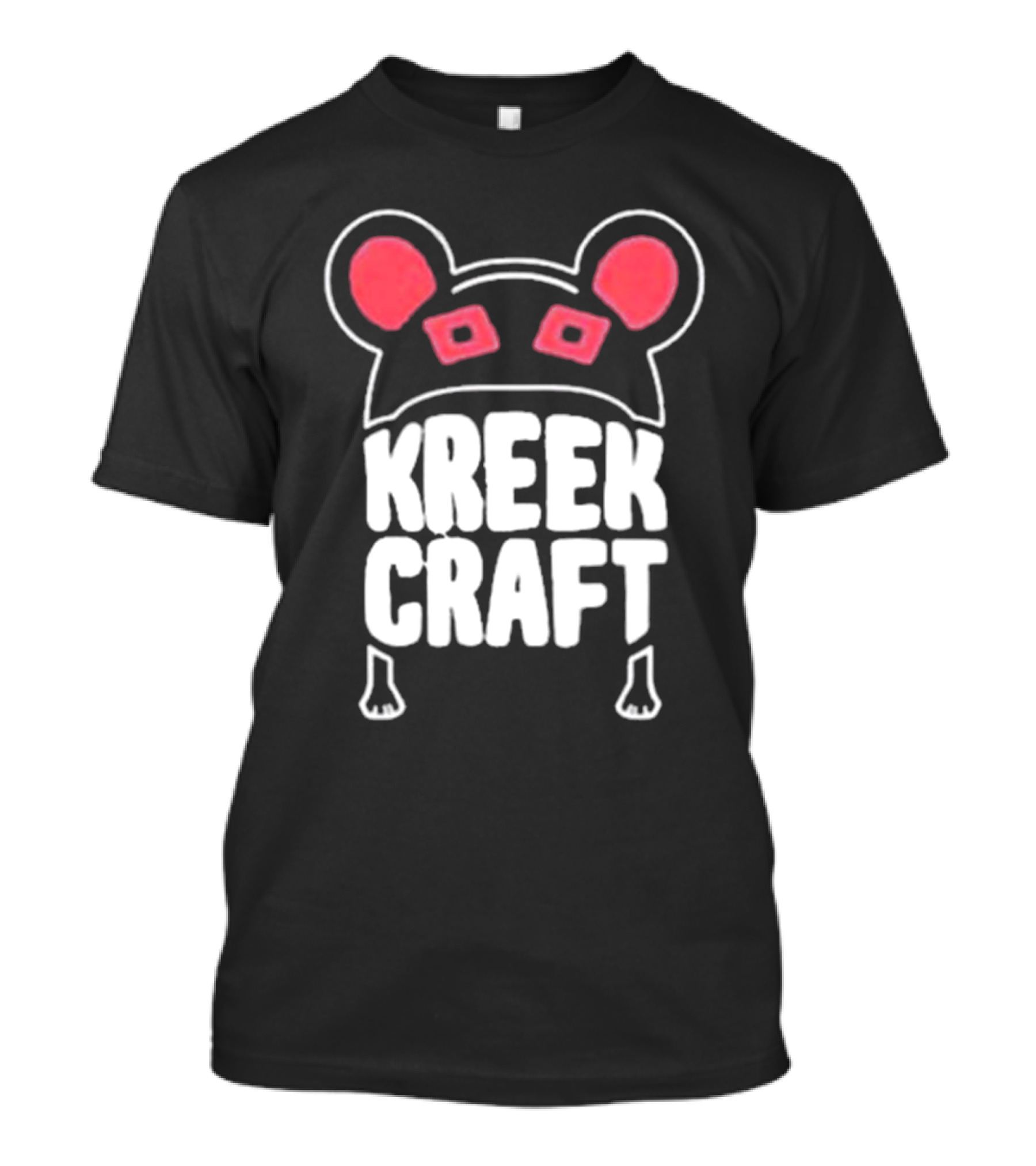 KreekCraft Bear Ears Red Eyes Branding T-Shirt