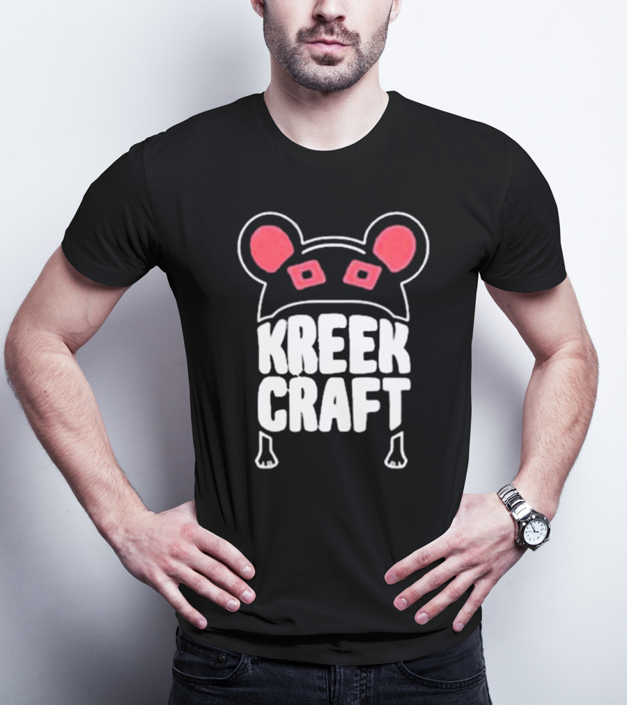 KreekCraft Bear Ears Red Eyes Branding T-Shirt
