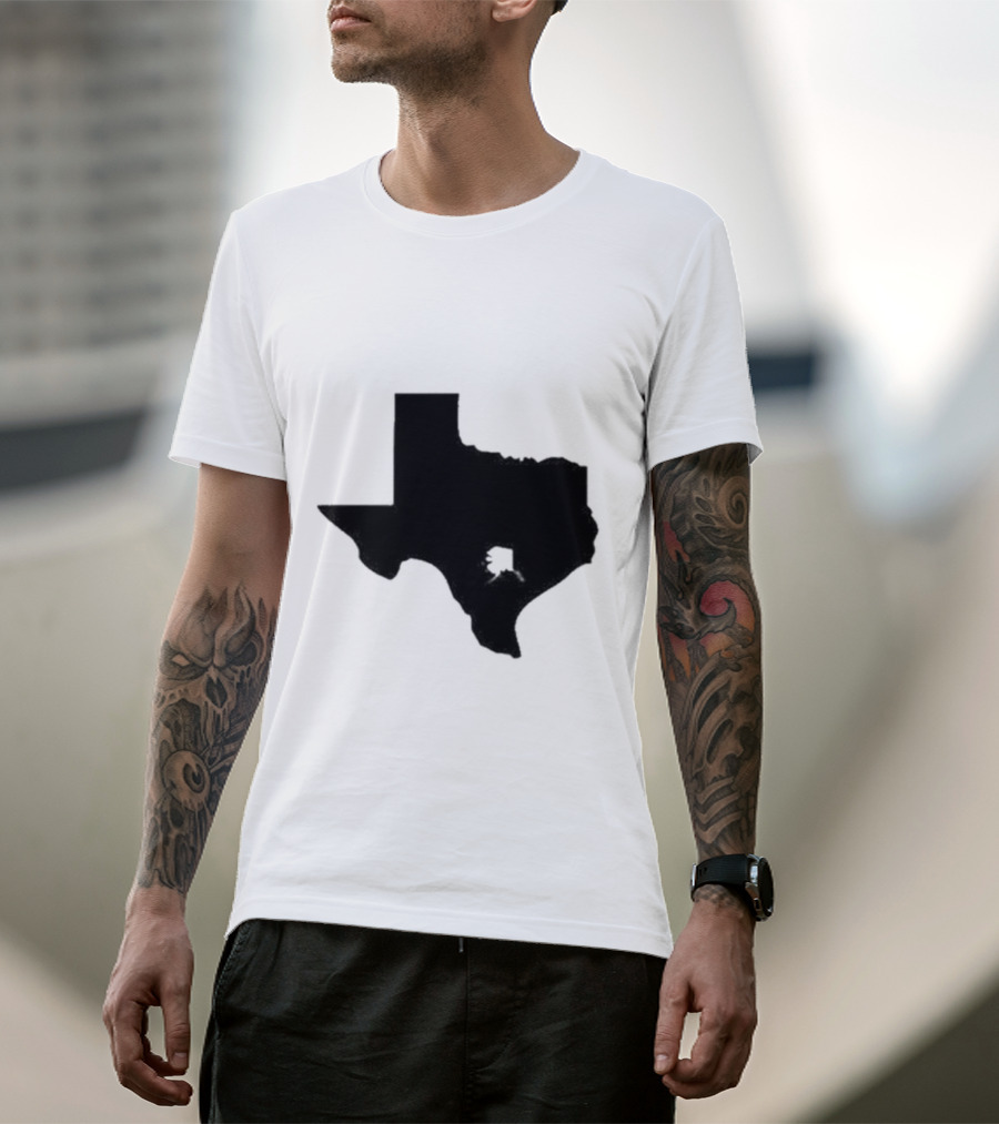 Many People Don’t Realize How Small Alaska Really Is When The Image Is Not To Scale Texas Silhouette Comparison T-Shirt