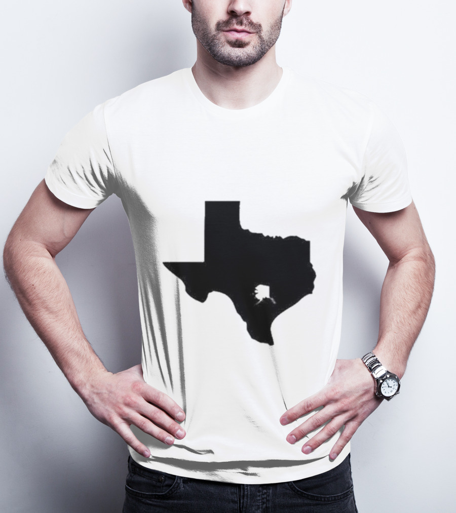 Many People Don’t Realize How Small Alaska Really Is When The Image Is Not To Scale Texas Silhouette Comparison T-Shirt