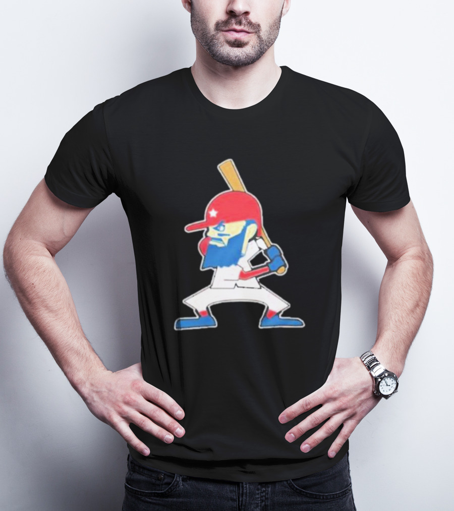 Fighting Phil Baseball Character Retro Cartoon T-Shirt