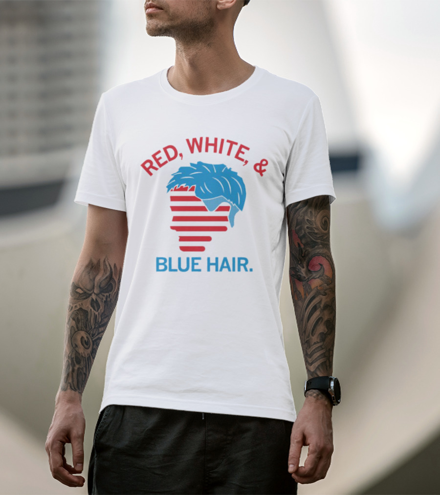 Red White And Blue Hair T-Shirt