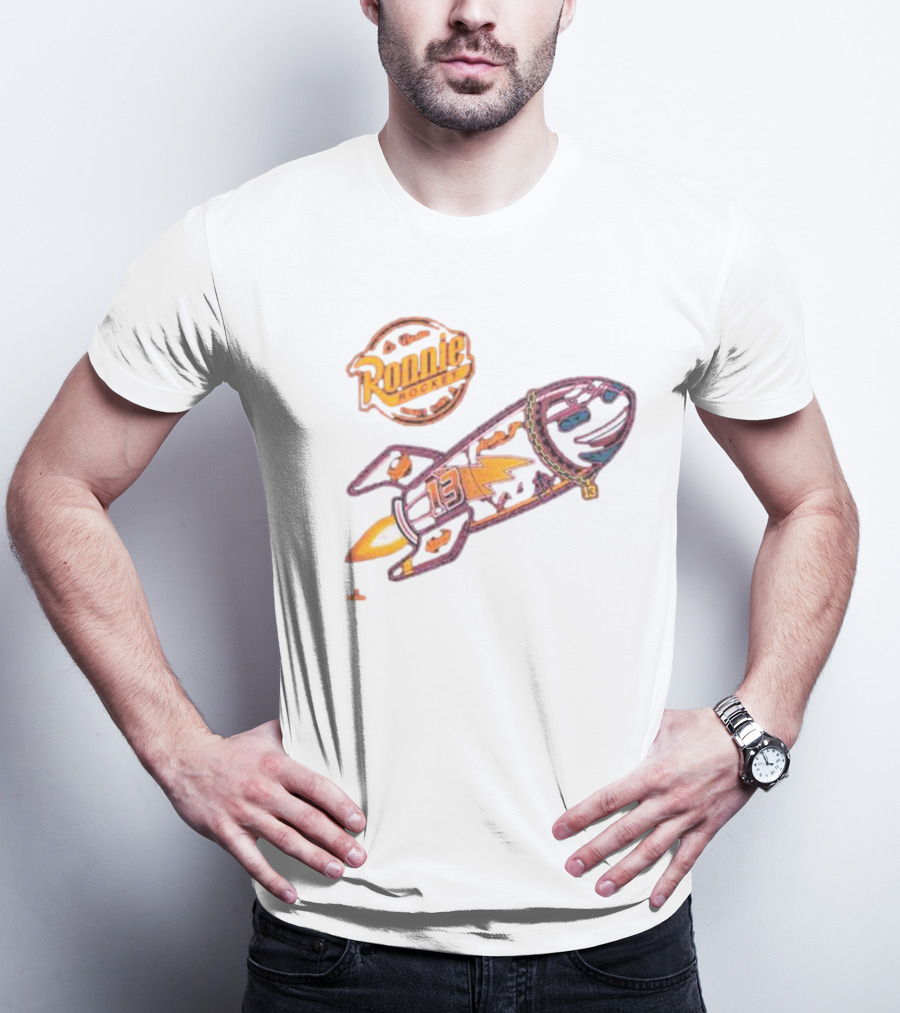 Ronnie Rocket Number 13 With Lightning Bolt And Planetary Icons T-Shirt