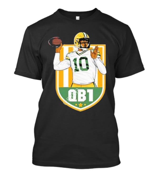Cheeseheadtv QB1 Green And Gold Football Number 10 T-Shirt