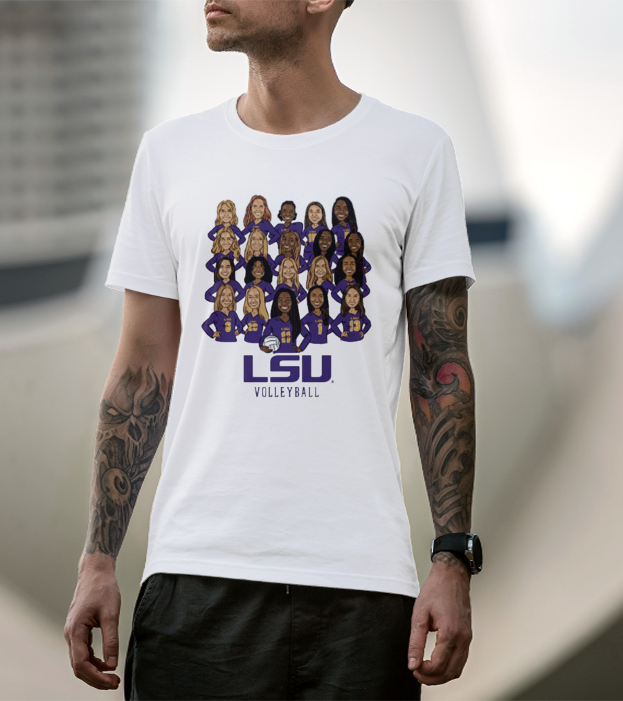 LSU Tigers Volleyball NIL Women's Team Players T-Shirt