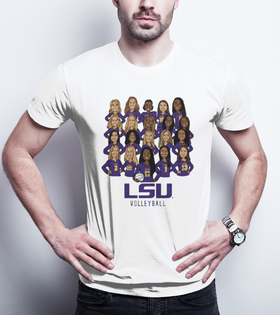 LSU Tigers Volleyball NIL Women's Team Players T-Shirt