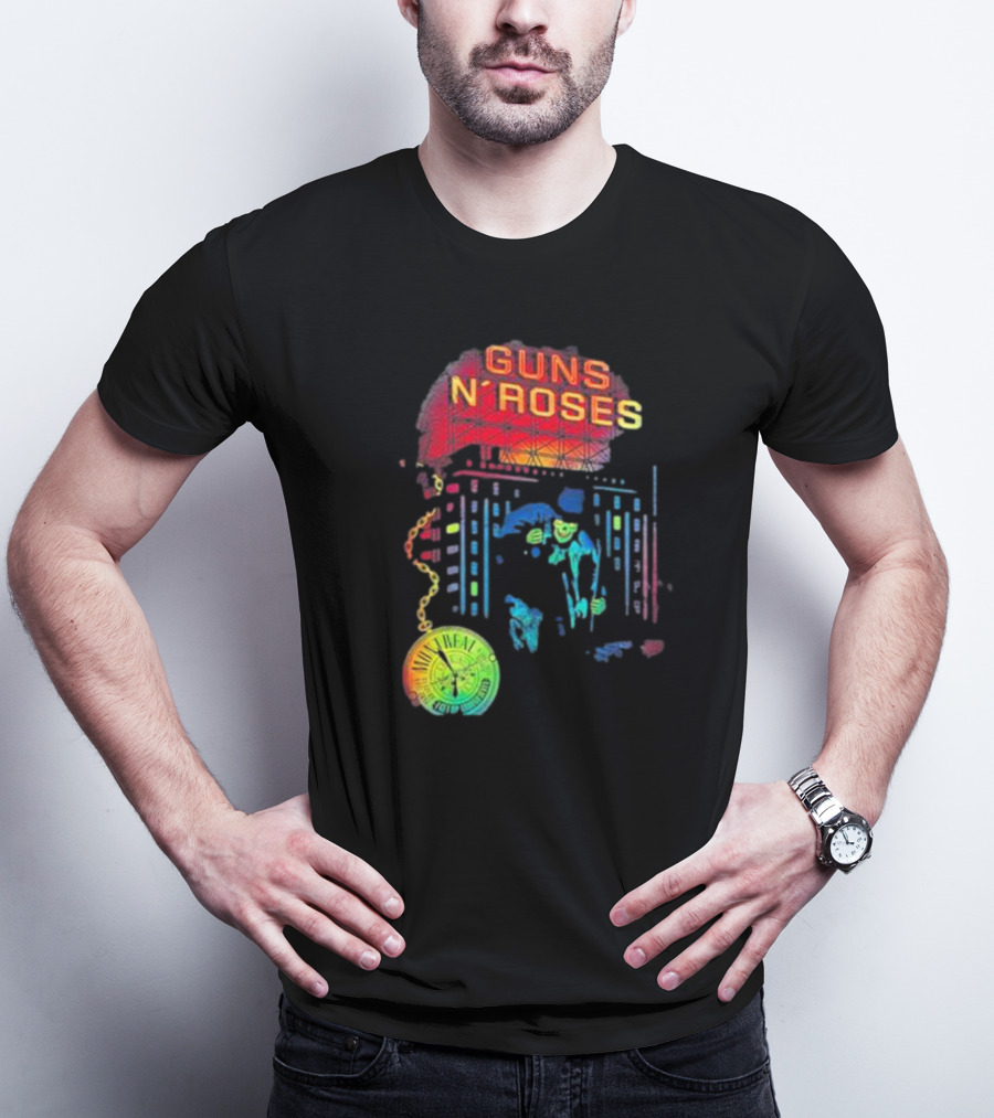 Guns N’ Roses Montreal Reflective Pocket Watch Buildings T-Shirt