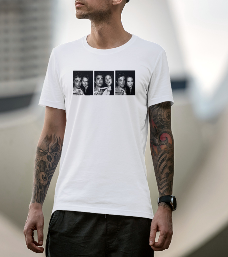 Robert Pattinson Kristen Stewart Photo Booth Strip T-Shirt