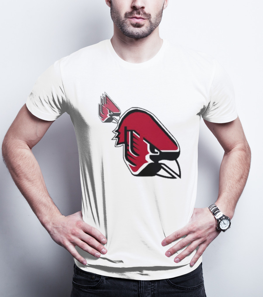 Ball State Cardinal With A Mustache Logo Concept T-Shirt