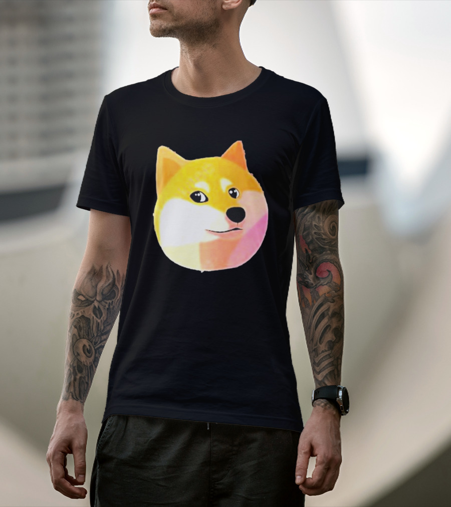 Getdoge Merch Doge Meme Coin Shiba Inu Face T-Shirt