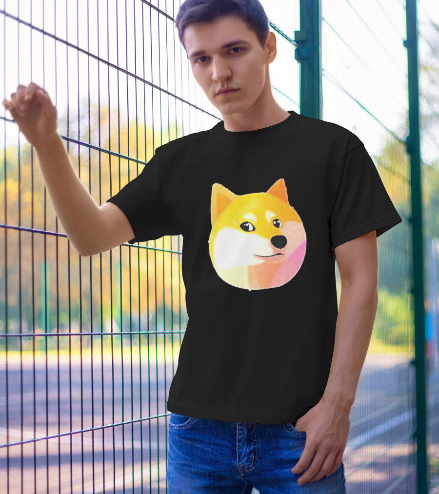 Getdoge Merch Doge Meme Coin Shiba Inu Face T-Shirt