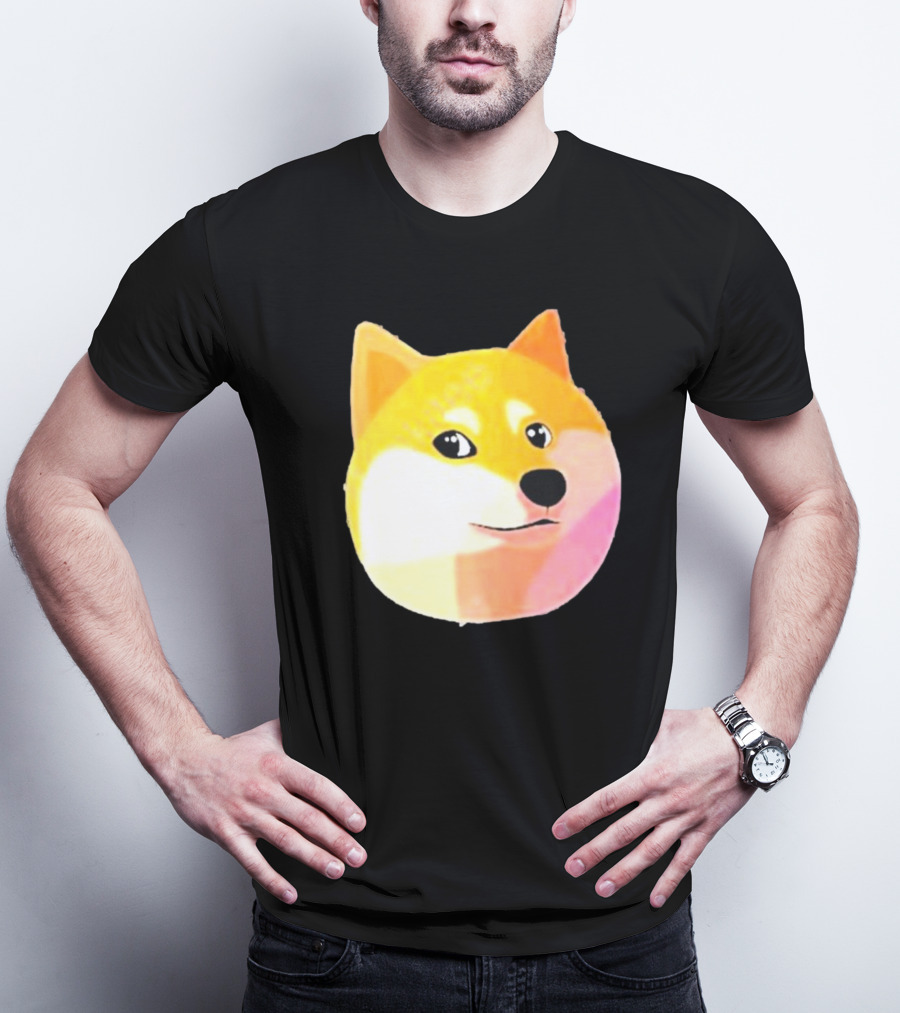 Getdoge Merch Doge Meme Coin Shiba Inu Face T-Shirt