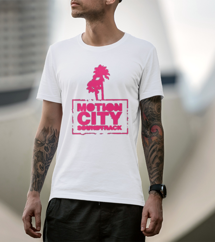 Motion City Soundtrack Pink Palm Tree T-Shirt