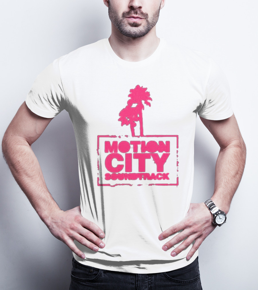 Motion City Soundtrack Pink Palm Tree T-Shirt