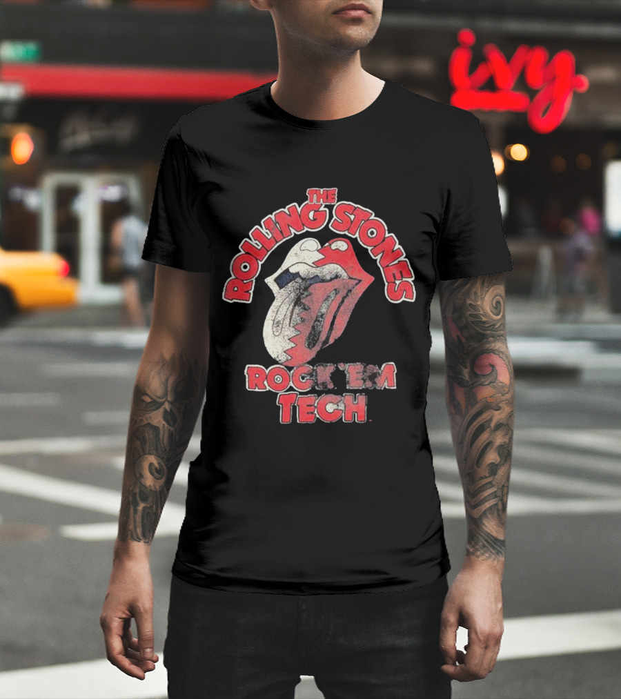 The Rolling Stones Rock 'Em Tech Texas Tech Red Raiders Livy Lu T-Shirt
