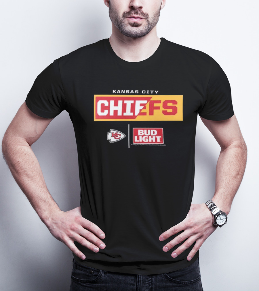 Kansas City Chiefs Bud Light NFL Partnership T-Shirt