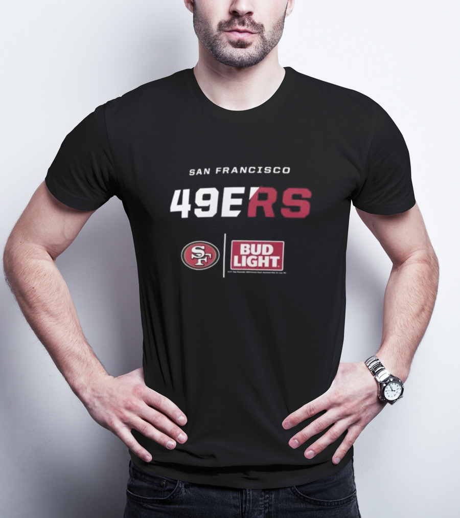San Francisco 49ers Bud Light NFL Collaboration T-Shirt