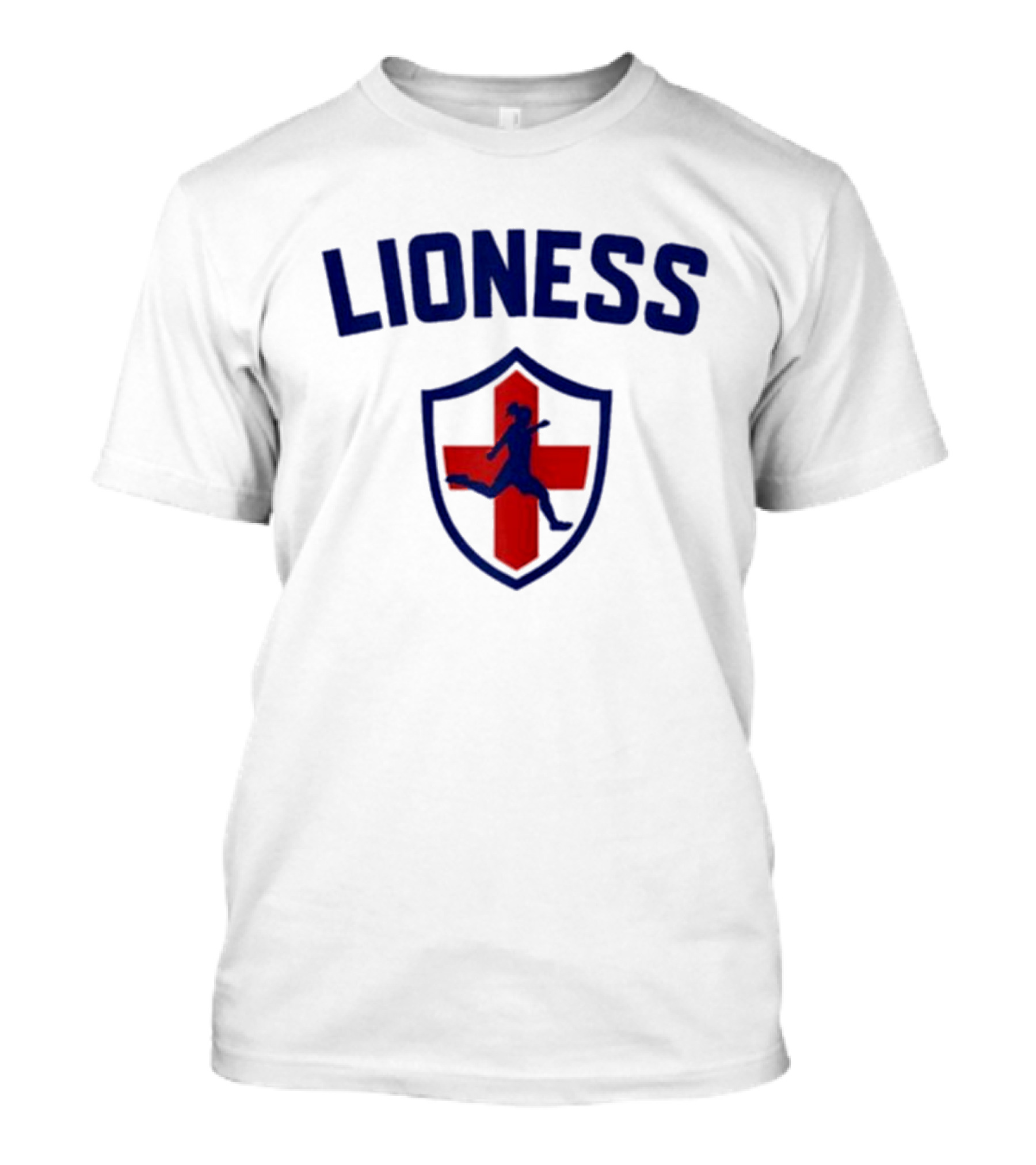 LIONESS England Team Crest Soccer Player Emblem T-Shirt